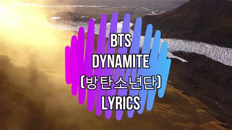 Bts 방탄소년단 Dynamite Lyrics Youtube