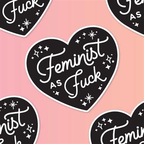 Feminist Af Feminist Stickers Feminist Witch Vinyl Sticker Large