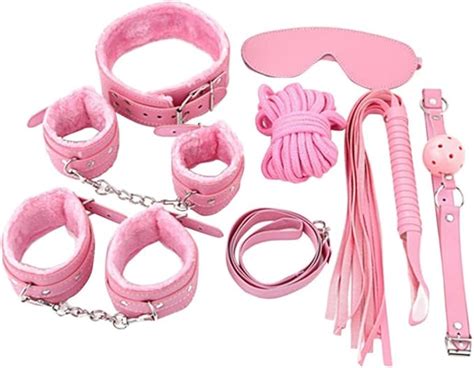 Feite 7pcs Set Adult Handcuffs Fantasy Sex Toys Cosplay Bandage Fetish