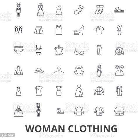 Pakaian Wanita Pakaian Mode Gadis Gaun Perbelanjaan Lemari Sepatu Ikon