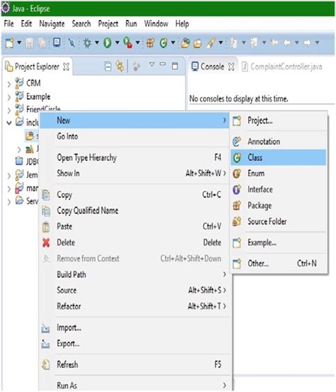 implementing a java class in eclipse