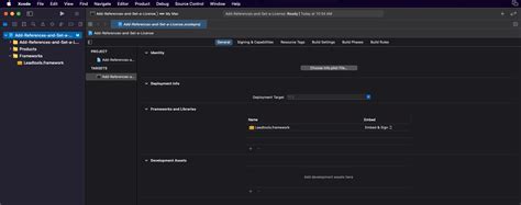 add references and set a license macos swift console leadtools sdk