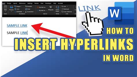 How To Insert Hyperlinks In Word With Custom Text Youtube