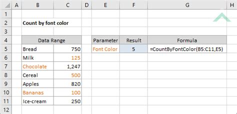 count by font color using excel and vba exceldome