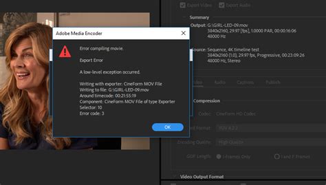 low level exception occurred in adobe premiere mac