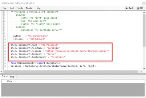 3 point parabola in grasshopper python horst sondermann