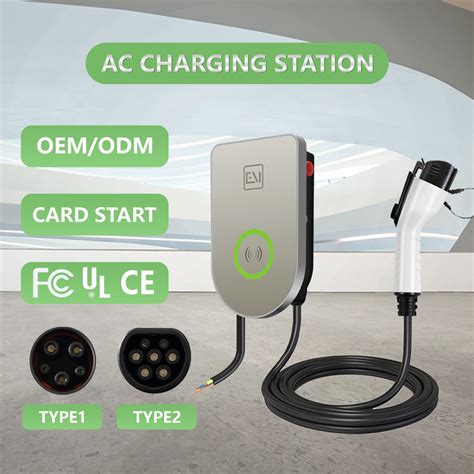 Wallbox 7kw Ocpp Type2 Smart Ev Car Chargers Station Wall Mounted