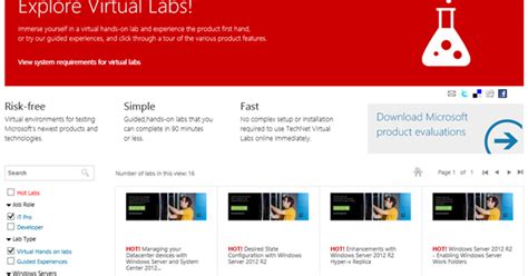 vt technology blog tech net virtual labs windows server 2012 r2