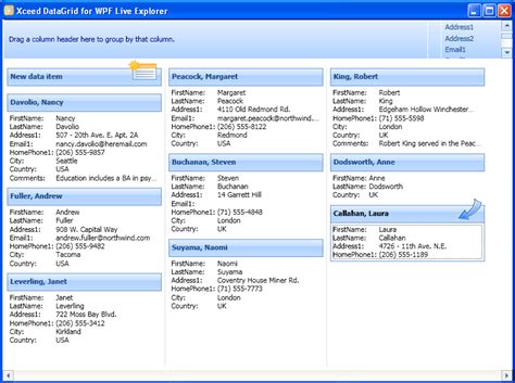 xceed datagrid for wpf standard