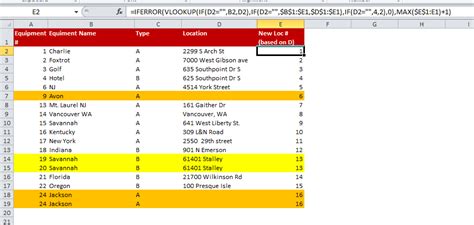 worksheet function excel add sequential numbers to column but skip
