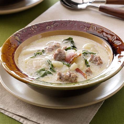 Tuscan Sausage And Potato Soup Recipe Taste Of Home