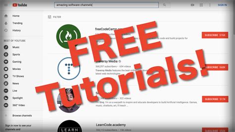 want excellent free coding tutorials subscribe to these