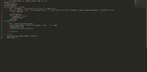 the python based multi threaded crawler is pretty simple and very fast