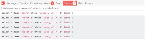 laravel debugger duplicate queries stack overflow