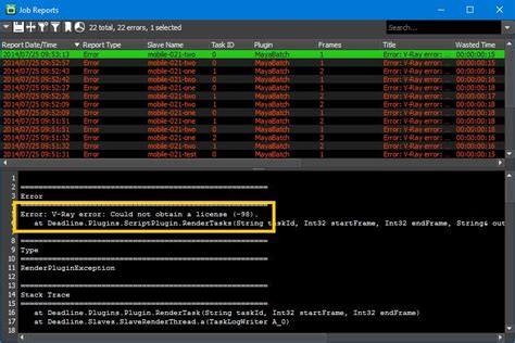 common render farm errors aws thinkbox