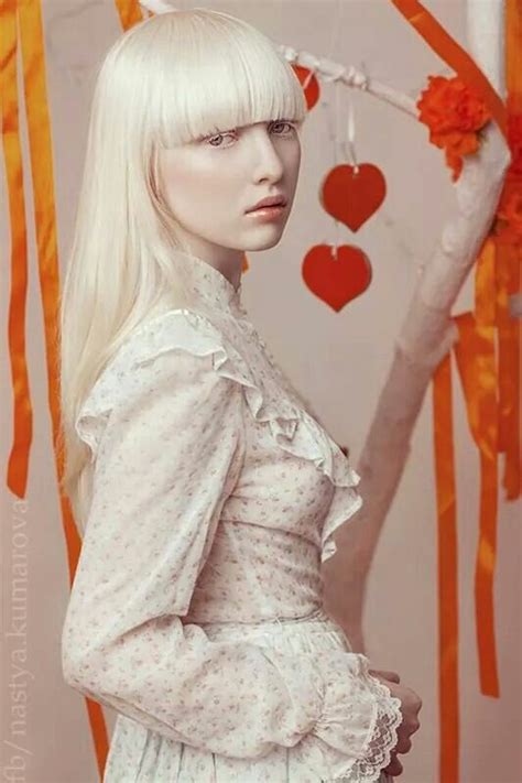 Nastya Zhidkova♡ Albino Model Albino Girl Fashion Portrait