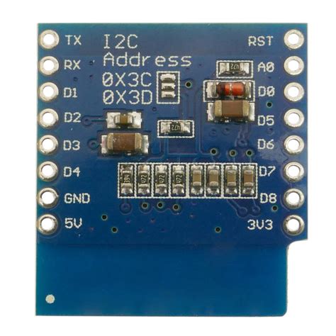 módulo electrónico display o visor oled wemos d1 64x48 i2c iic tft