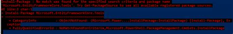 installing microsoft entityframeworkcore tools stack overflow