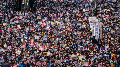 Hong Kong Protest Largest In Weeks Stretches Several Miles The New