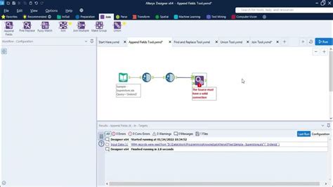 alteryx tutorial for beginners 12 how to use append fields tool in