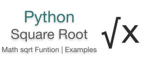python square root python sqrt function example math eyehunts