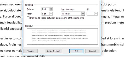 how to control line and paragraph spacing in microsoft word