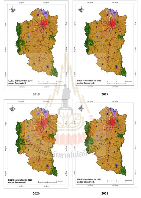 4 Spatial Distribution Of Lulc Prediction Of Scenario Ii During 2018 To