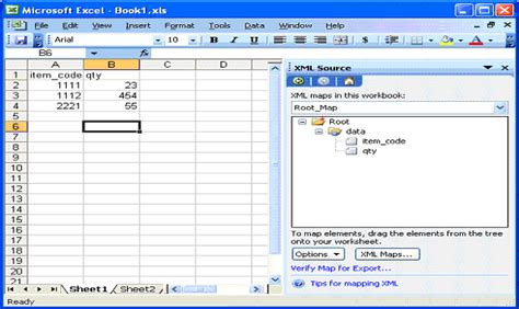 mapping microsoft excel columns with xml data xml data integration