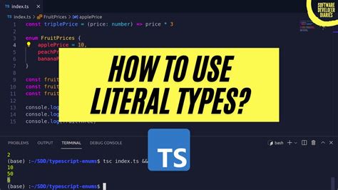 typescript literal types explained youtube