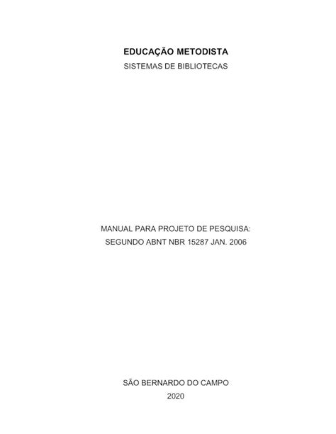 Pdf Modelo De Projeto Metodista Br · O Projeto Gráfico é De