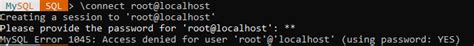 database how to resolve the mysql error access denied for user root
