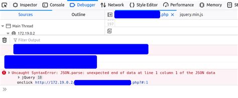 jquery uncaught syntaxerror json parse unexpected end of data at