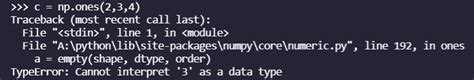 python错误 typeerror cannot interpret ‘3‘ as a data type cannot