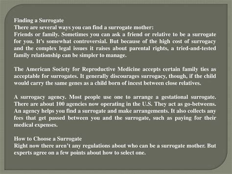 Ppt Using A Surrogate Mother What You Need To Know Powerpoint