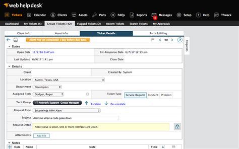 help desk ticketing software asset management solarwinds