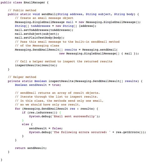email understanding trailhead apex basics sendemail salesforce