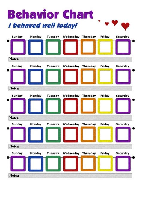 Printable Behavior Charts In 2020 With Images Good Behavior Chart
