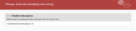 laravel 5 4 1 1 fatalerrorexception default value for