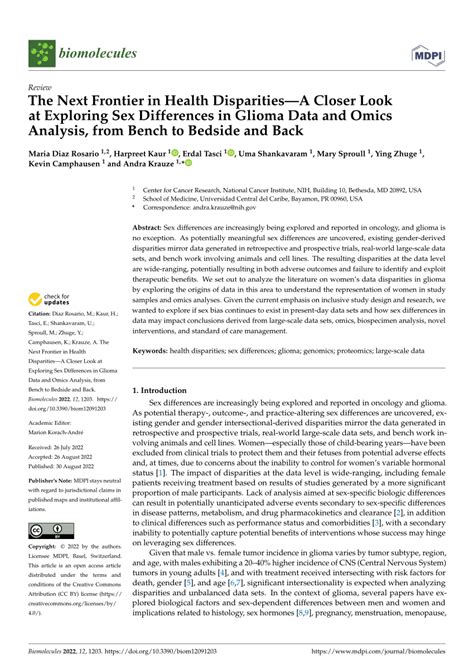 Pdf The Next Frontier In Health Disparities—a Closer Look At