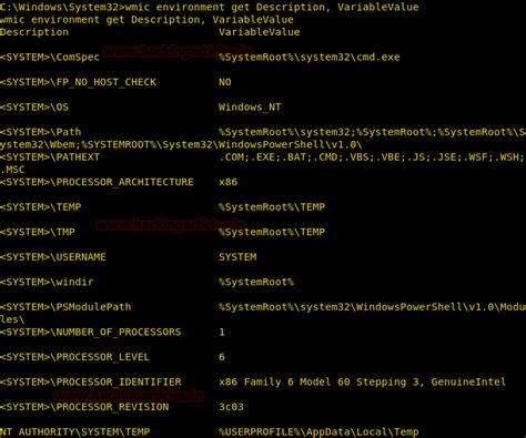 post exploitation using wmic system command