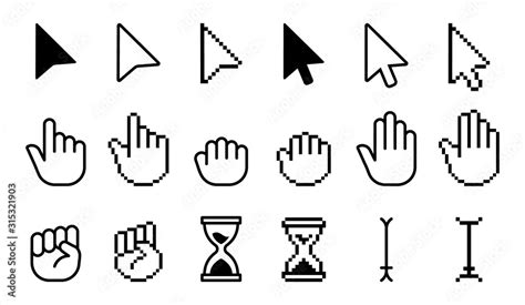 Pointer Cursor Icons Computer Web Arrows Mouse Cursors And Clicking