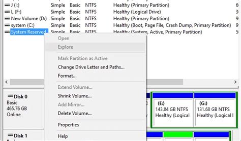 fix for low system reserved partition on mbr gpt disk in windows 7 8 10