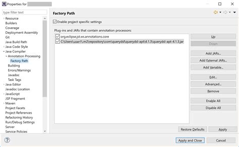 java query dsl and maven classes not generated but only