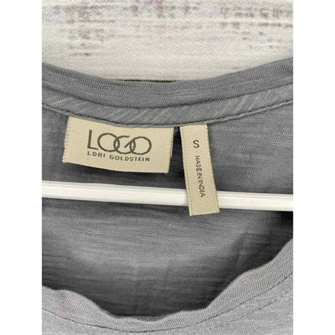 Logo By Lori Goldstein Slub Knit Color Block Short Sl… Gem