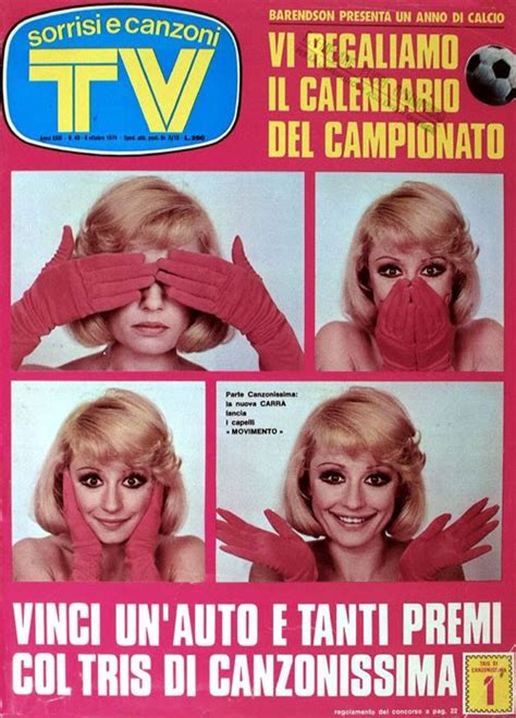 Una Raffaella Carrà Su Una Copertina Di Tv Sorrisi E Canzoni Del 1974