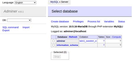 How To Install Adminer Mysql Database Management Tool On Almalinux