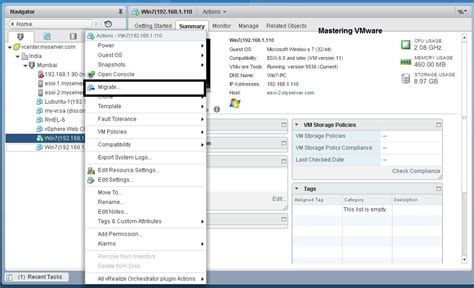 migrate vm storage using storage vmotion mastering vmware