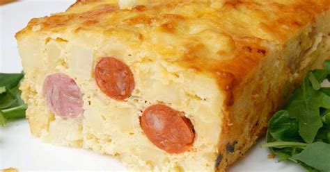 Pastel De Patatas Al Horno Con Salchichas Y Queso Parmesano Receta
