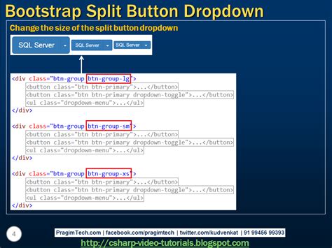 sql server and c video tutorial bootstrap split button dropdown