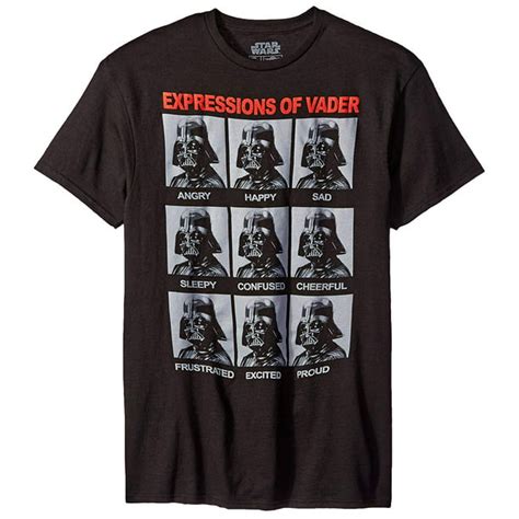 Star Wars Star Wars The Many Expressions Of Darth Vader Mens T Shirt